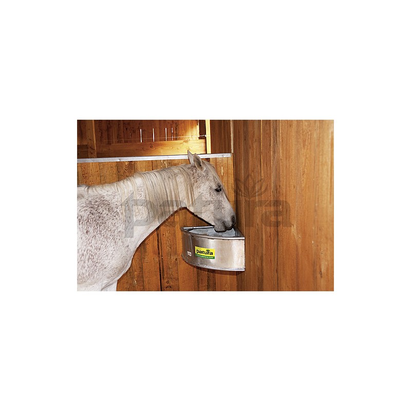 Mangeoire d'angle, acier galvanisé a chaud, chevaux, boxe, anti-gaspillage